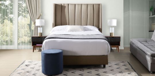 Recámara Matrimonial con Cama Sander Beige y Burós Matisse