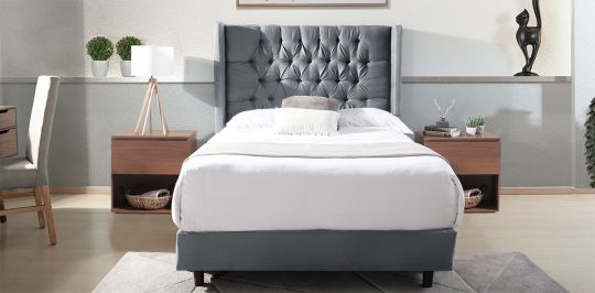 Recámara Matrimonial Valeria Gris y Burós Vermont