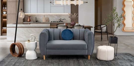 Sofá 2 Plazas Castell Gris Oscuro